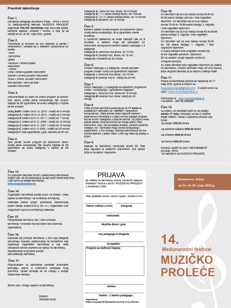 MP 2024 Propozicije-Prospekt | PDF