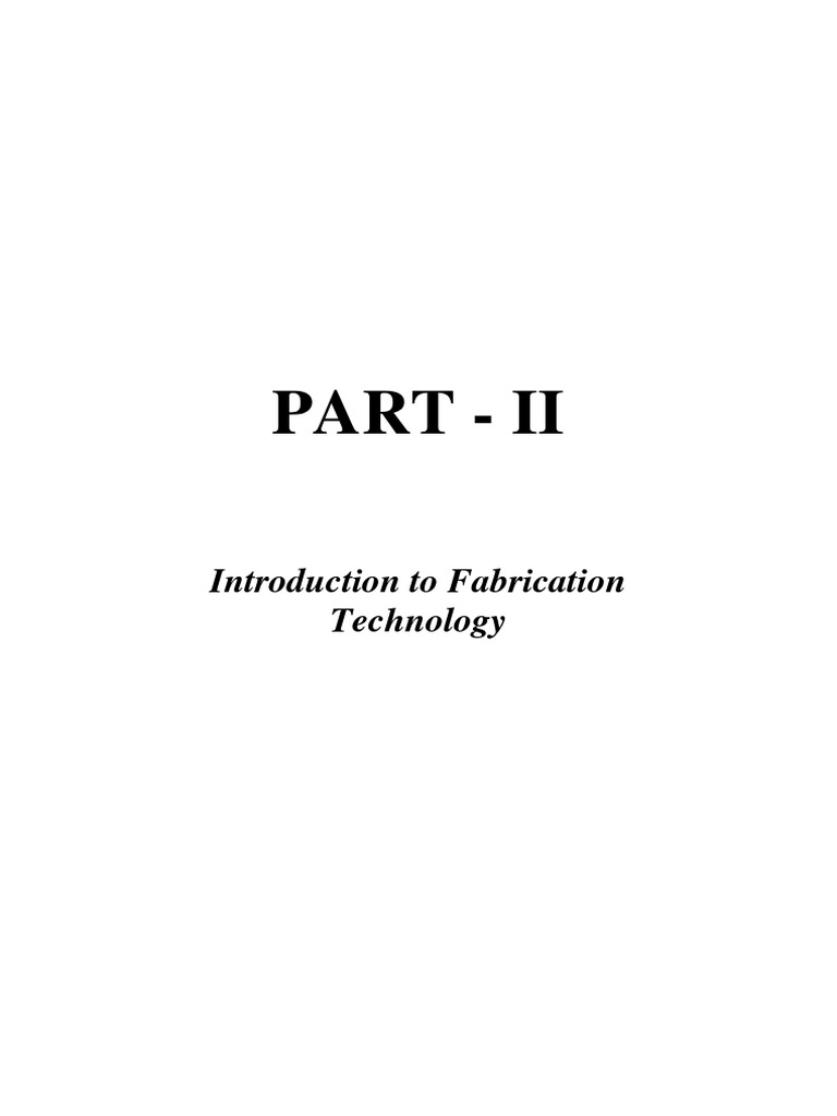 PART II Fabrication | PDF | Photolithography | Epitaxy