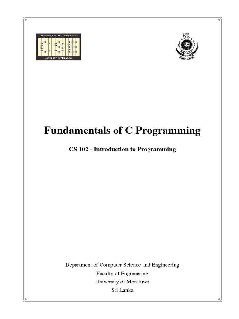 Fundamentals of C Programming CS 102 Int | PDF | Data Type | Programming