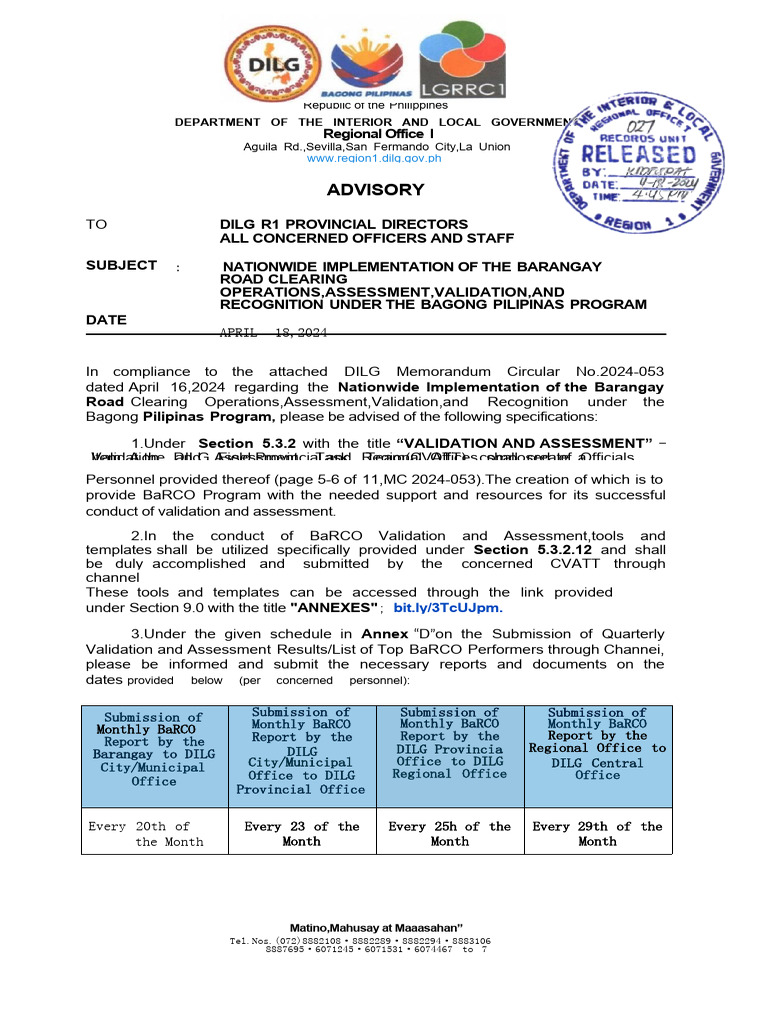 Barangay Road Clearing Operations Guide | PDF | Traffic | Road