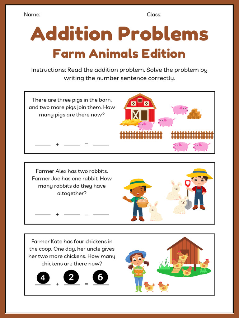 Addition Problems Math Worksheet | PDF