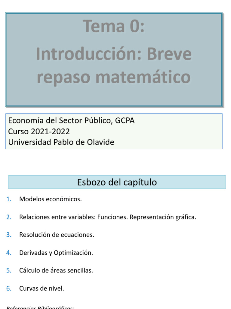 Tema 0 | PDF | Función (Matemáticas) | Variable (Matemáticas)