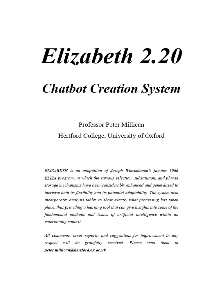 Elizabeth | PDF | Computer File | Menu (Computing)