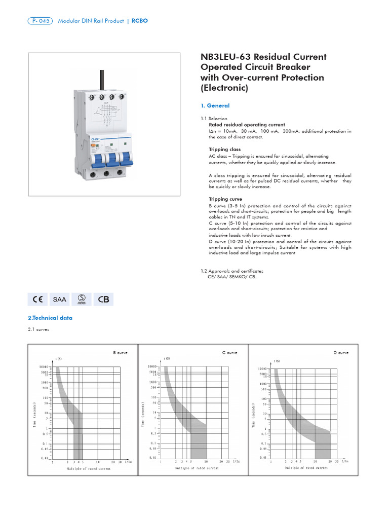 2024.02.27 NB3LEU-63 Catalog | PDF | Electricity | Power (Physics)