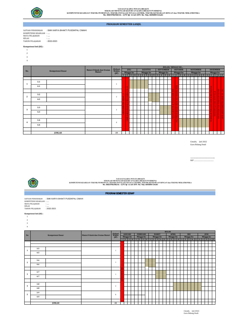 8 - Prota Dan Prosem | PDF