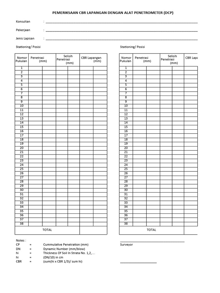 Formulir Survey Dcp | PDF