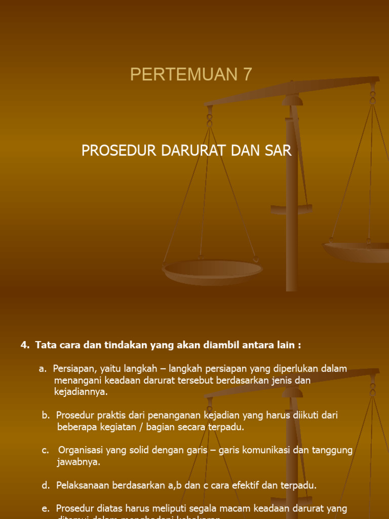 Prosedur Darurat Dan Sar - 7 | PDF