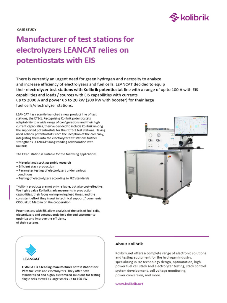 Kolibrik Case Leancat 19092024 | PDF | Fuel Cell | Sustainable Energy