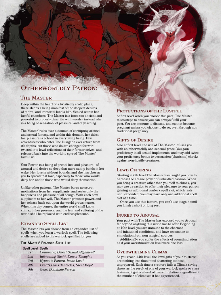 Warlock Patron - The Master | PDF