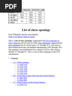 Chess Openings Cheat Sheet | PDF