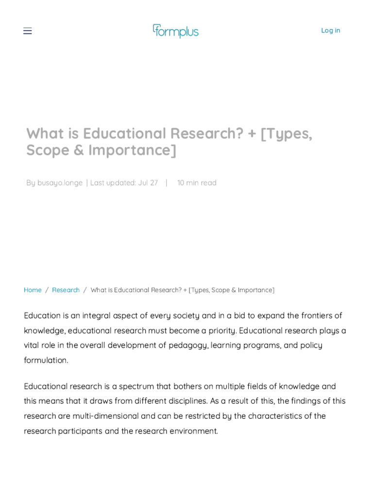 What Is Educational Research | PDF | Methodology | Survey Methodology