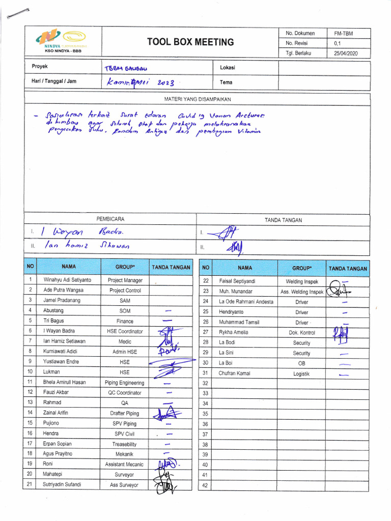 TBT - 4 Mei 2023 | PDF