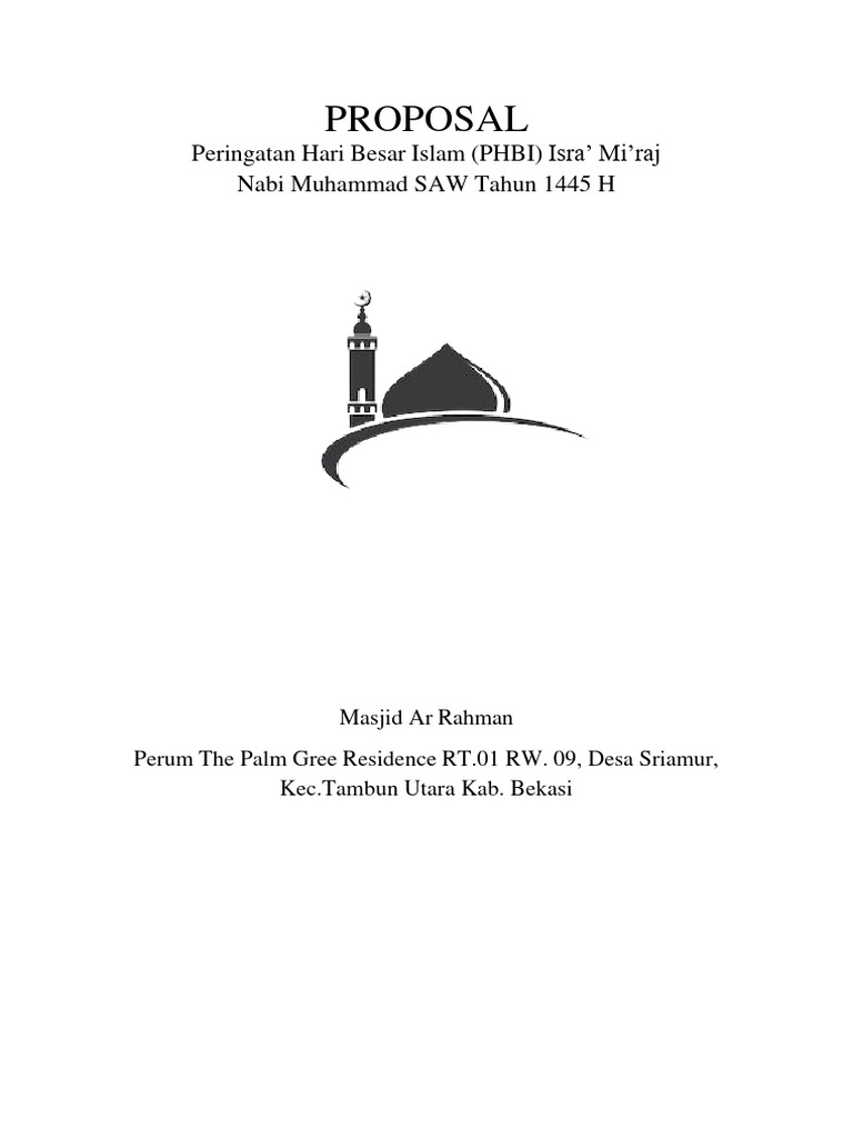 PROPOSAL Isra Miraj Masjid Ar Rahman Muniroh | PDF