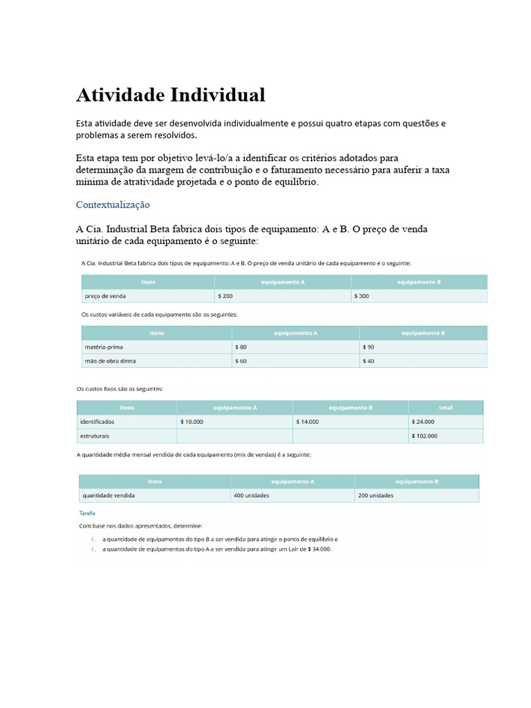 FGV - Guia de Elaboração Da Atividade | PDF | Microsoft Excel