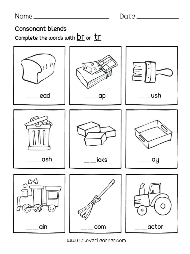 Preschool Consonant Blends With R 1 | PDF