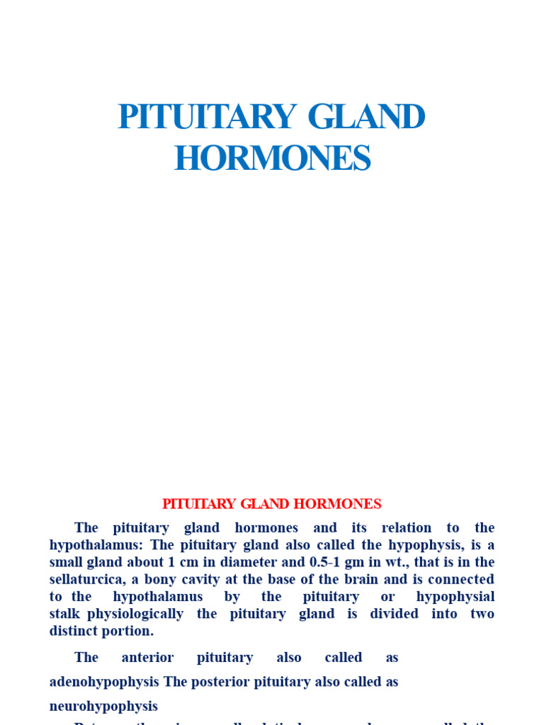 Pituitary Gland 1 Pdf Luteinizing Hormone Pituitary Gland