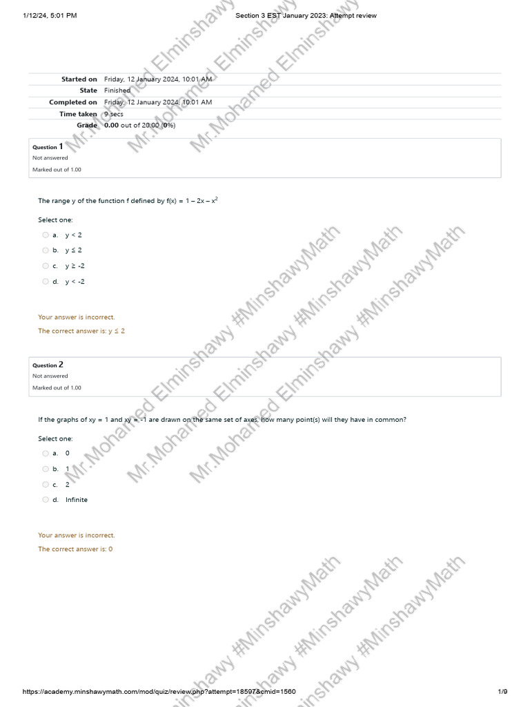 EST January 2023 - EST TEST | PDF