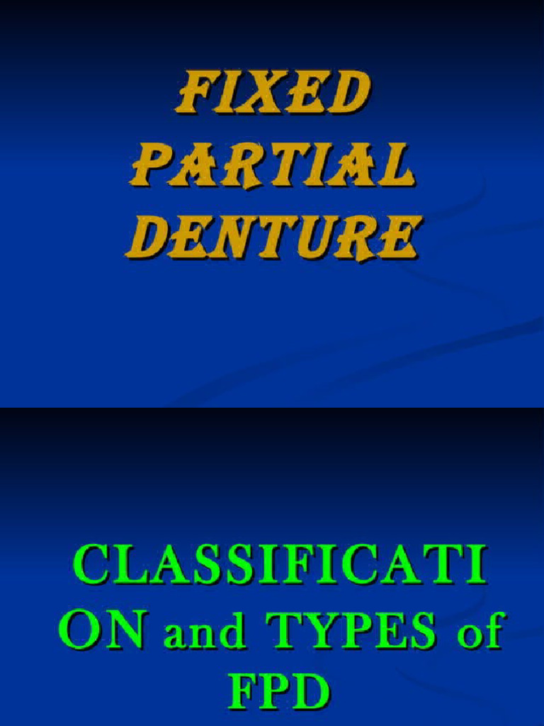 1 Fixed Partial Denture Finals1 11765498 | PDF