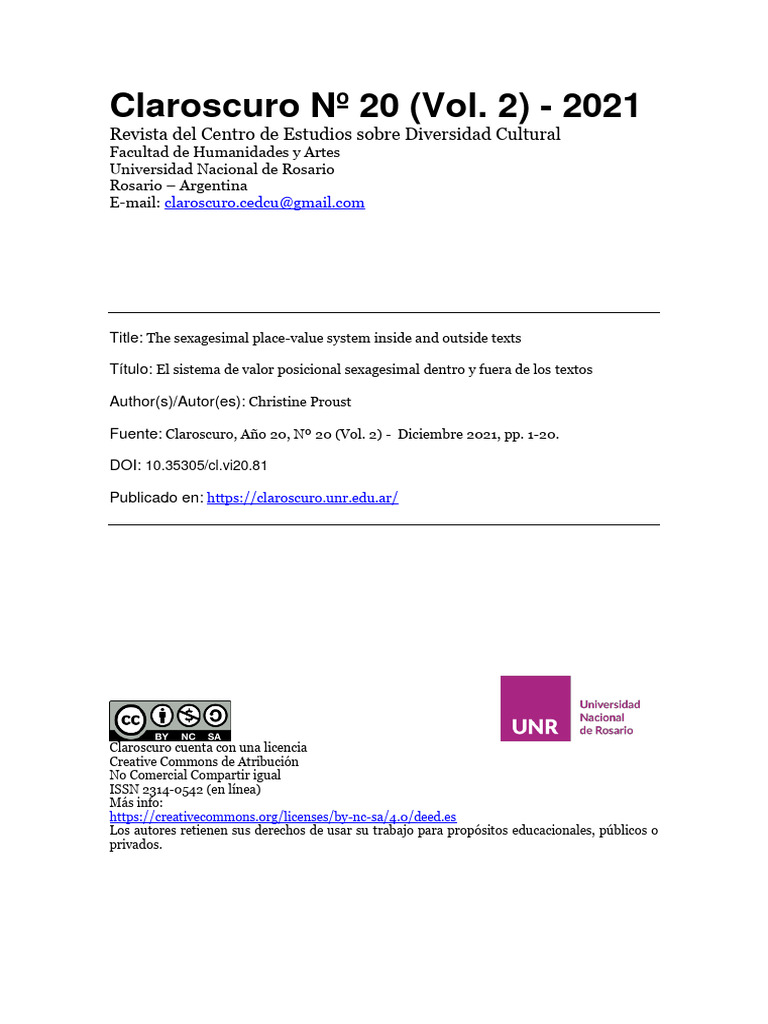 The Sexagesimal Place-Value System Inside and Outs | PDF | Cuneiform ...