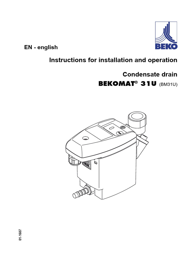 BEKOMAT® 31U Installation Manual | PDF | Pipe (Fluid Conveyance ...