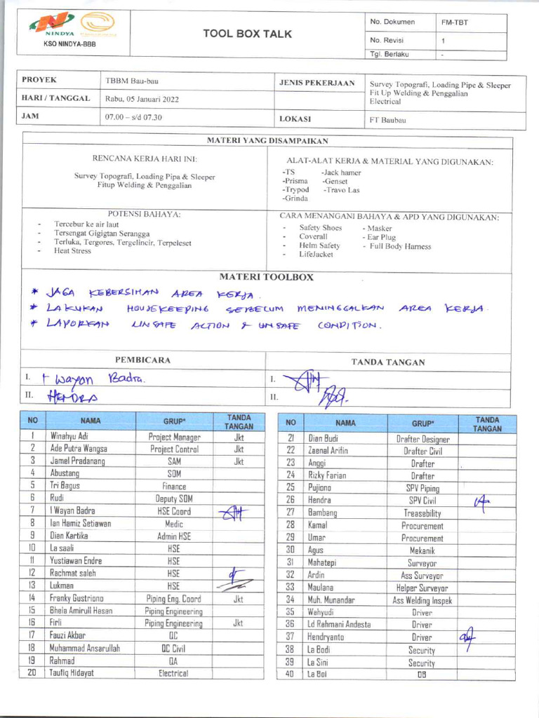 TBT - 5 Januari 2022 | PDF