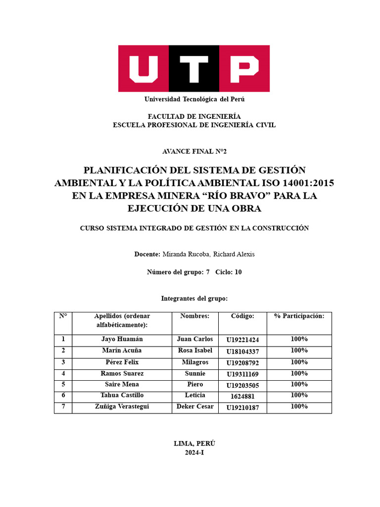 Grupo7 Apf2 Sigc | PDF | Planificación | Calidad (comercial)