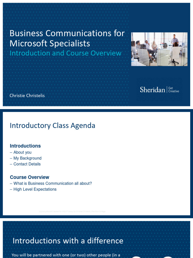 Business Communications For MicrosoftSpecialistsIntroduction and Course ...