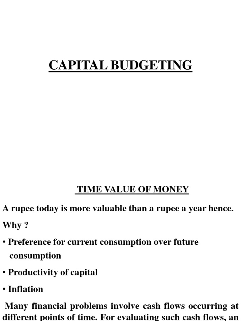 Capital Budgeting Class | PDF | Net Present Value | Interest