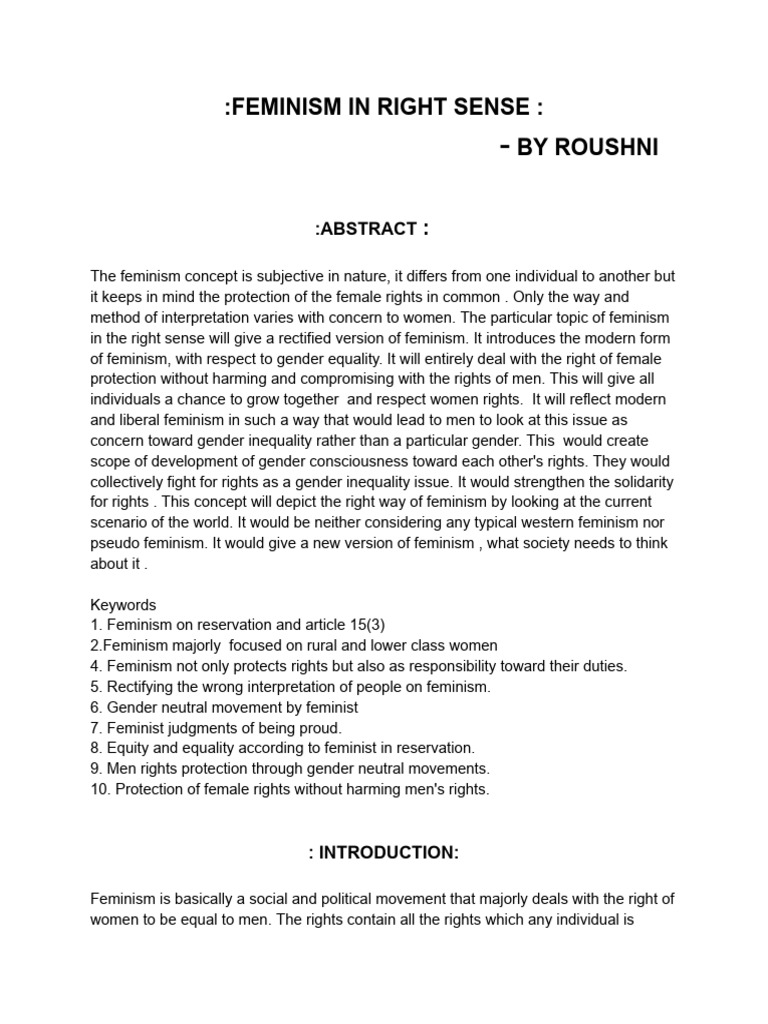 Research Paper | PDF | Gender Studies | Feminism