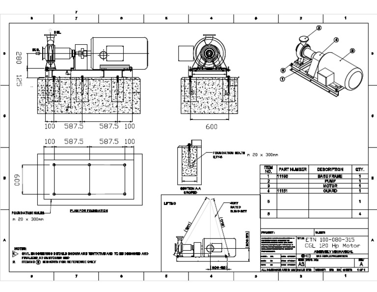 Etn 100-080-315 With 120 HP CGL Motor. | PDF