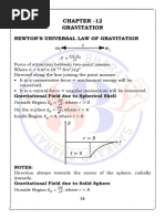 Gravitation Formula Sheet Class11 | PDF