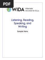 WIDA Writing Rubric | PDF | Vocabulary | Word