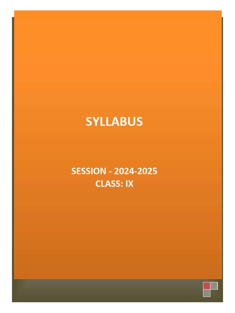 CL Ix Syllabus (24 25) Main Subject 3 | PDF | Question | Reading ...