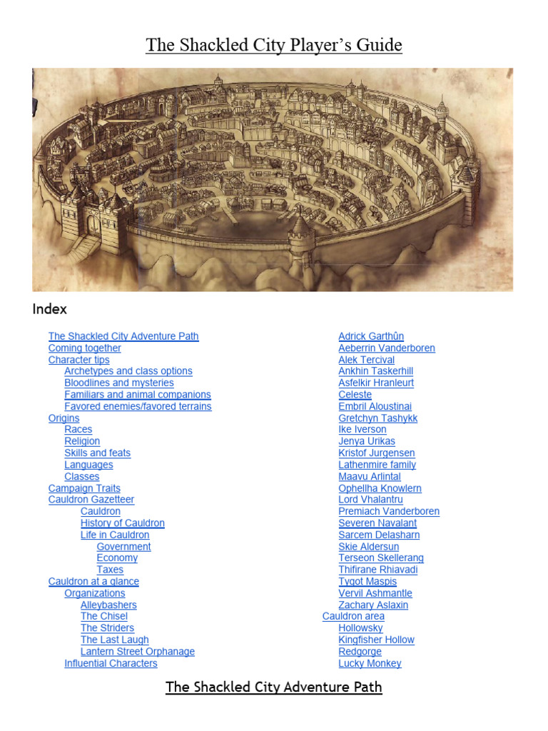 Shackled City Player's Guide | PDF | Dwarf (Dungeons & Dragons)