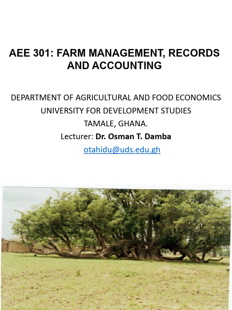 AEE 301 Farm Mgt, Records & Acc 2021 | Download Free PDF | Risk | Labour Economics