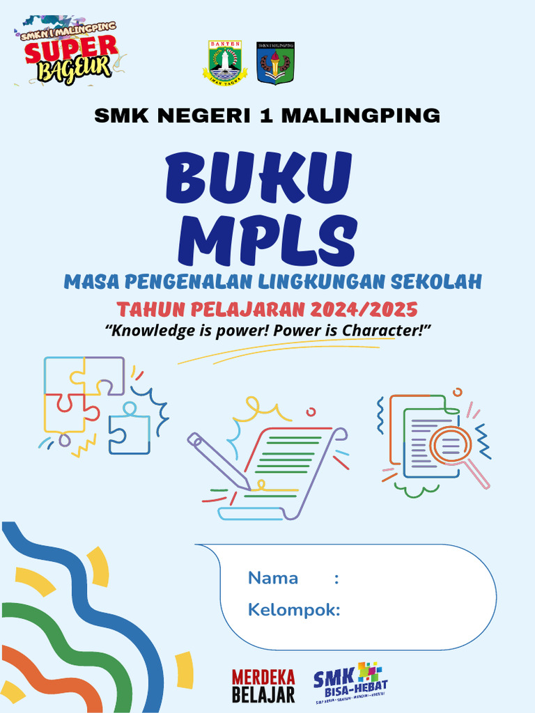 Buku Panduan MPLS SMKN 1 Malingping Tahun 2024 | PDF