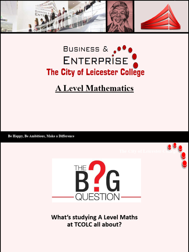 A Level Maths Overview at TCOLC | PDF | Mathematics