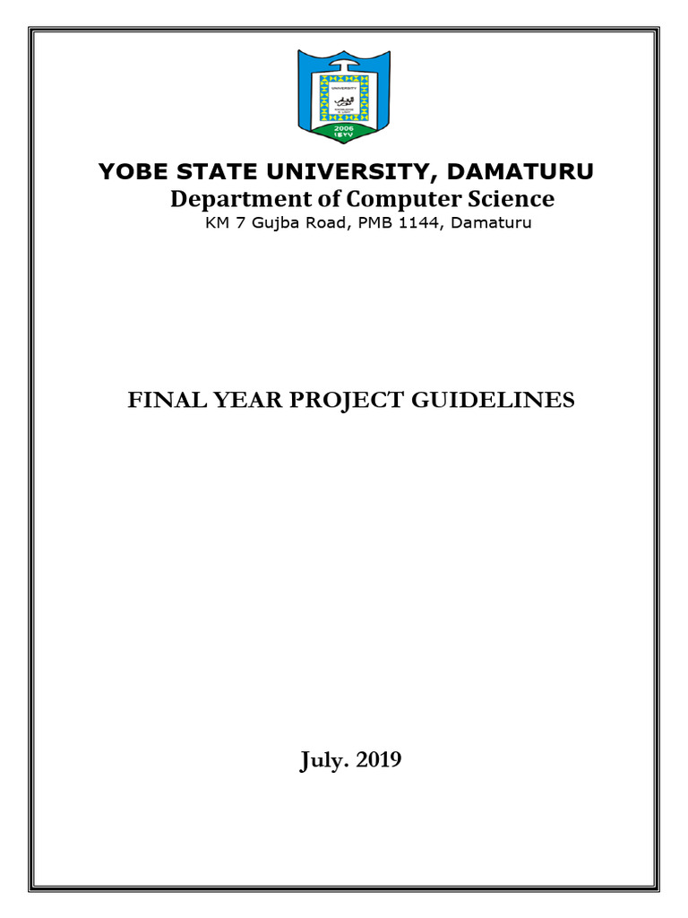 B. Sc. CS Project Guidelines (2019) | PDF | Paragraph