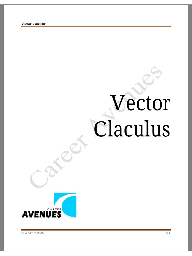 Vector Calculus | PDF