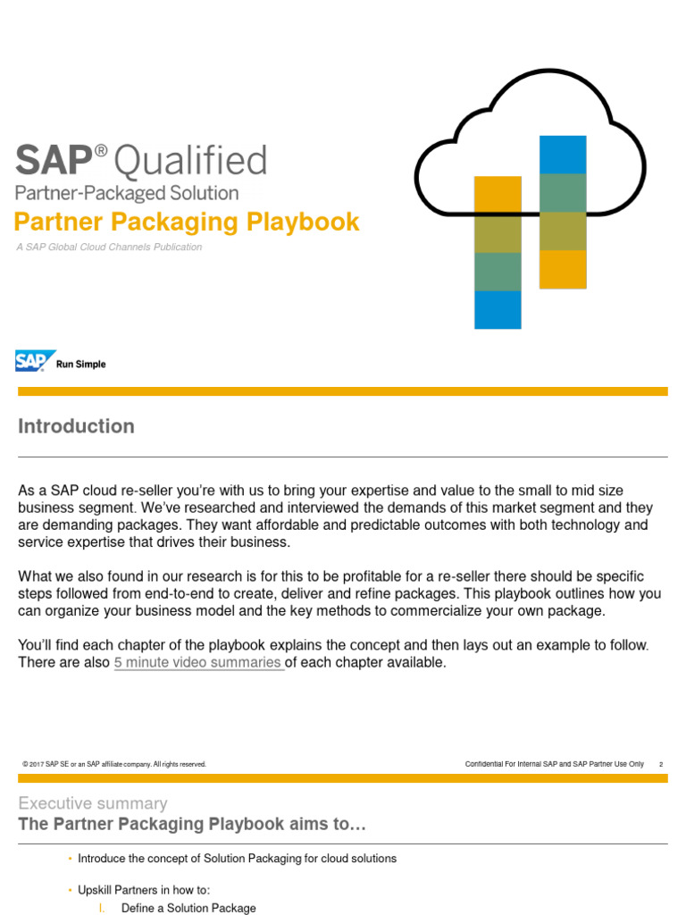 SAP Qualified Partner Package Playbook | Download Free PDF | Pricing ...