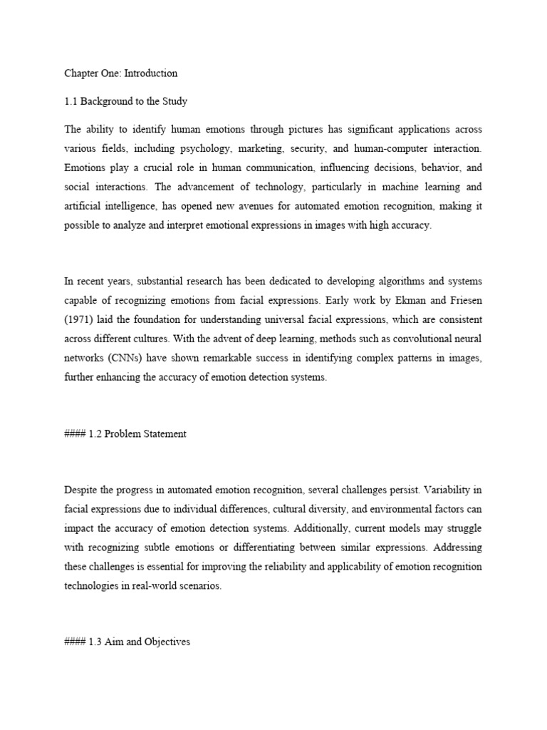 Chapter One - In-WPS Office | PDF | Machine Learning | Emotions