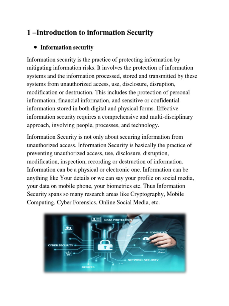 Information Security Pdf Information Security Computer Data Storage