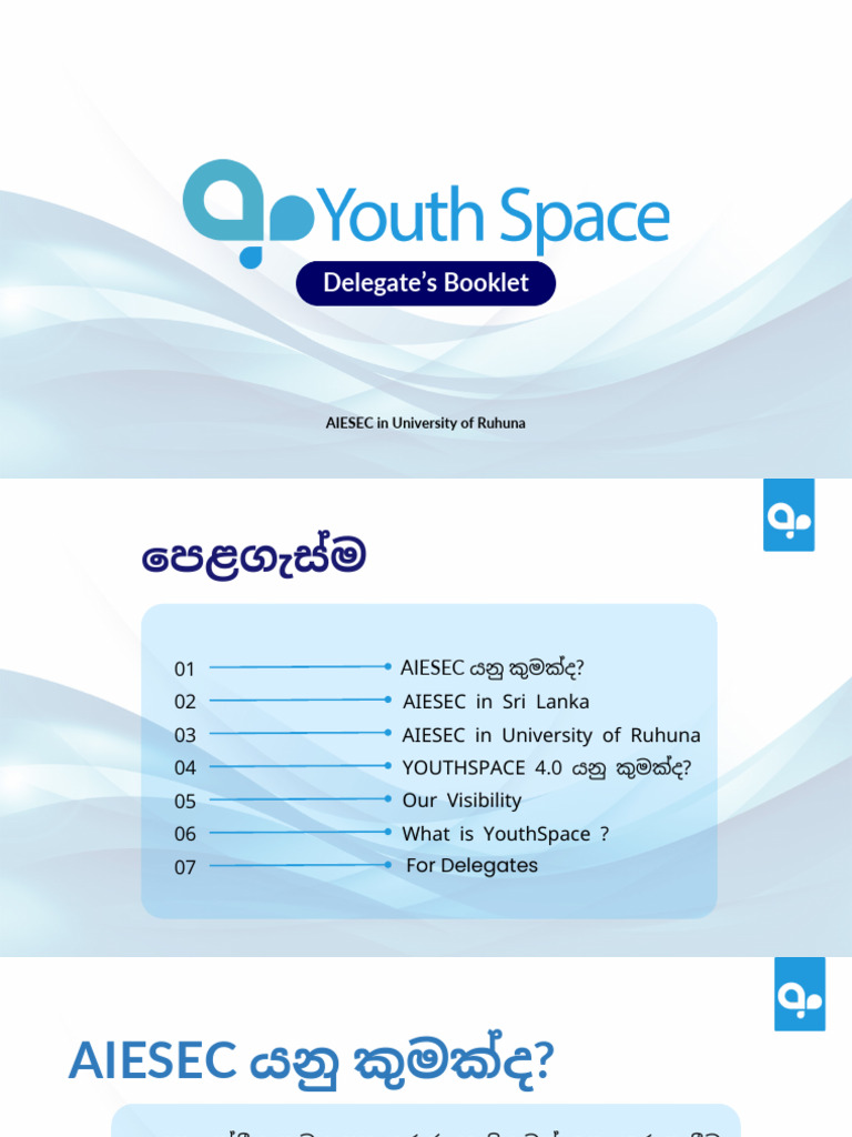 Delegate Booklet - Sinhala - YS 4.0 | PDF