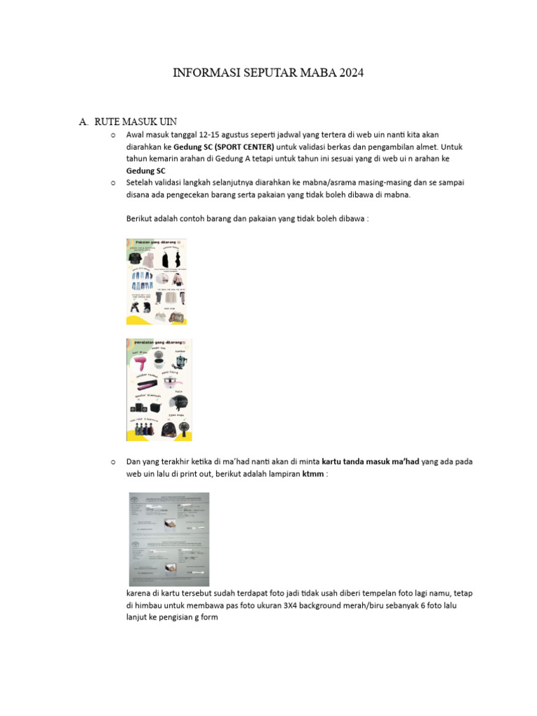 Informasi Seputar Maba 2024 | PDF