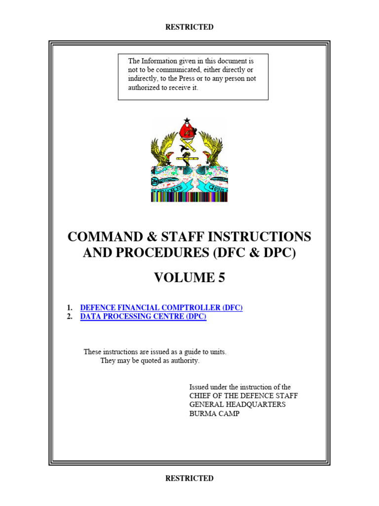 Csip Vol 5 (DFC DPC) | PDF | Military | Budget
