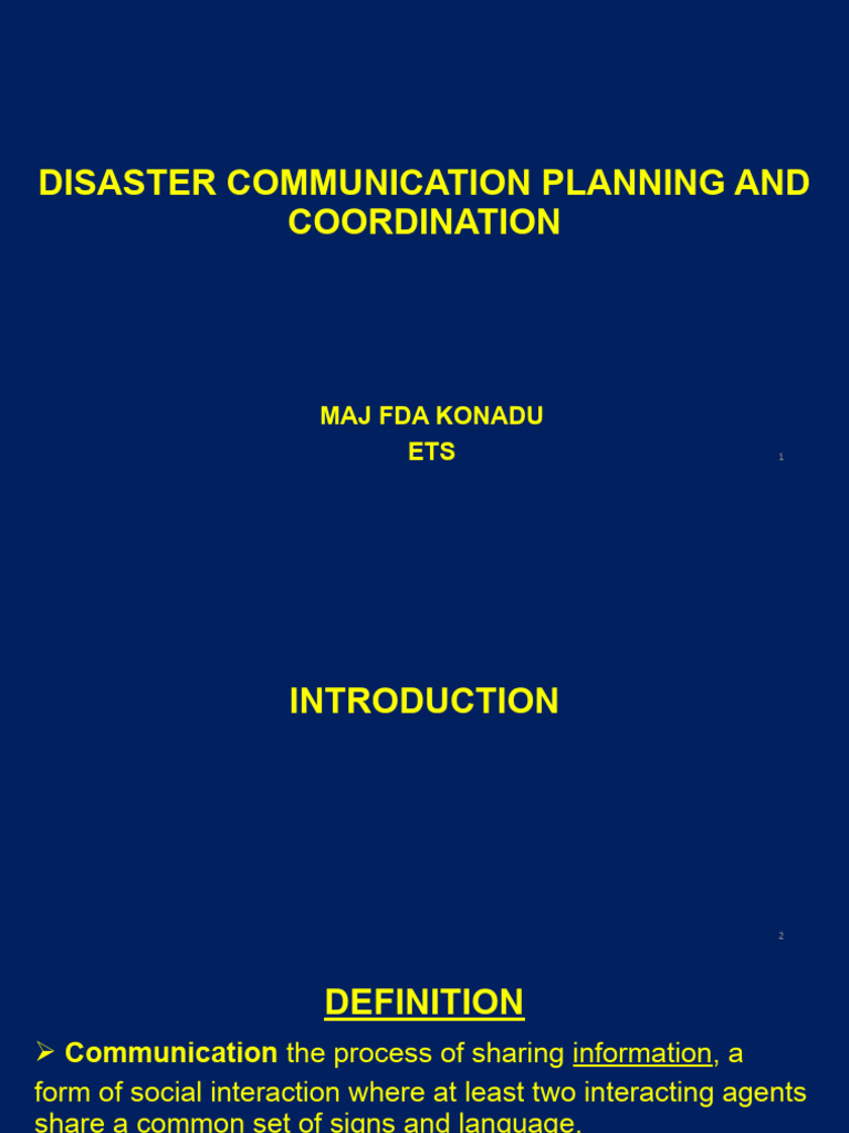 11 Disaster Comm Planning | PDF | Emergency Management | Communication