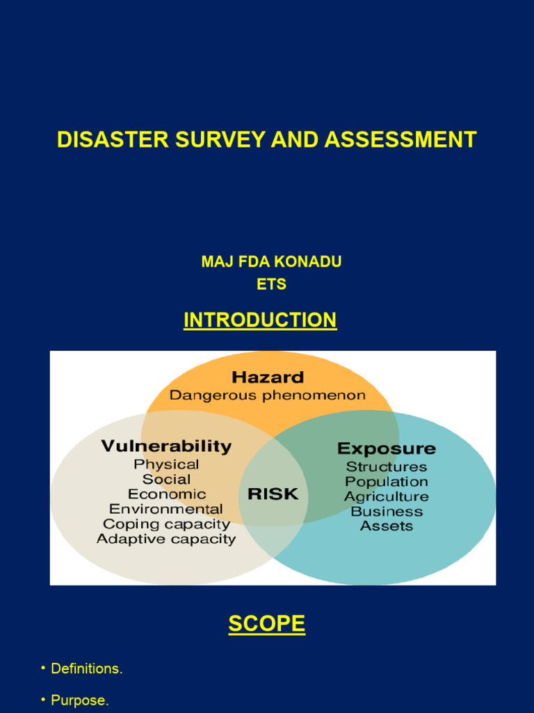 8 Disaster Survey and Assessment | PDF | Emergency Management | Emergency