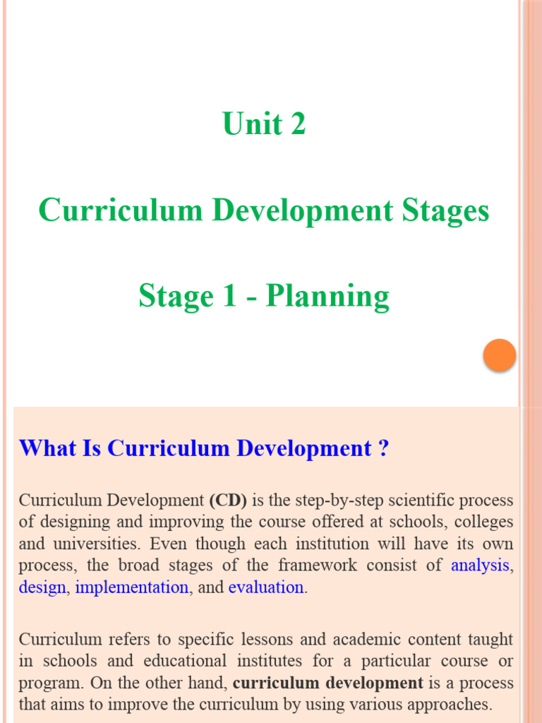 Curriculm Development-STAGE 1-Planning | PDF | Educational Assessment ...