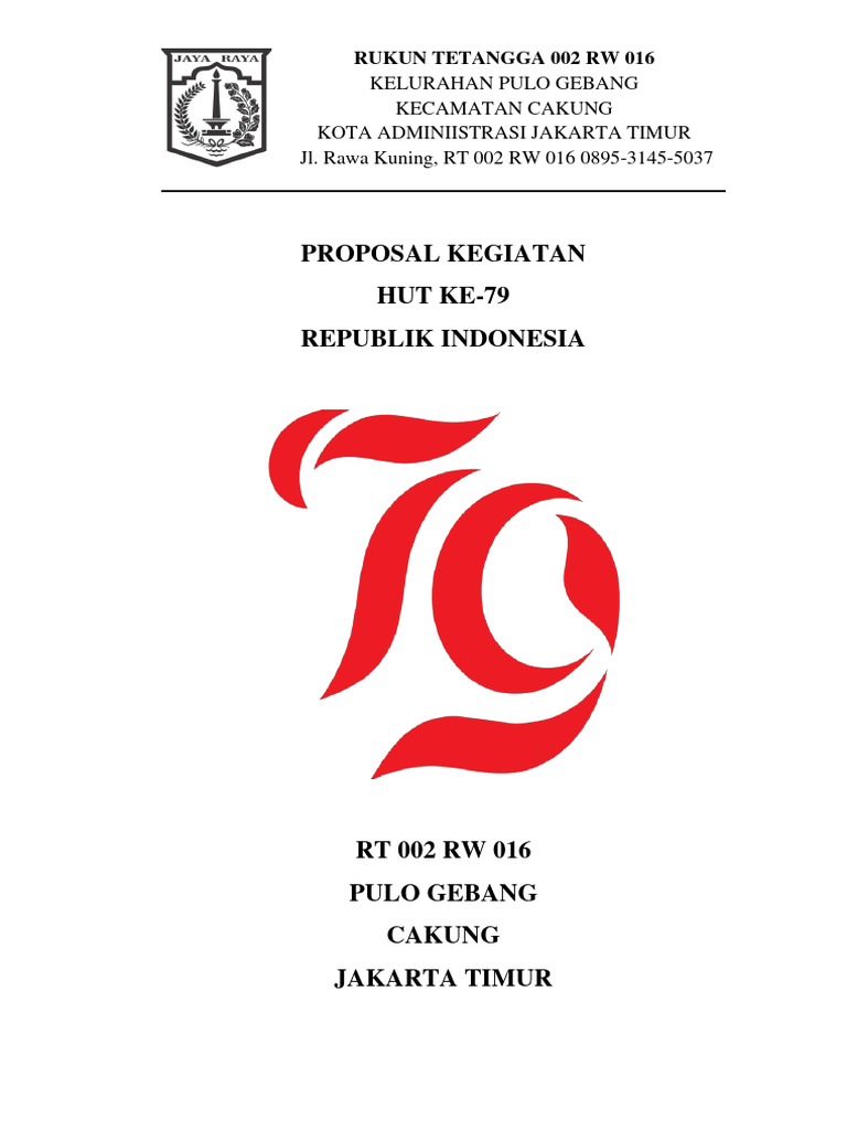 Proposal Hut Ri Ke-79 | PDF
