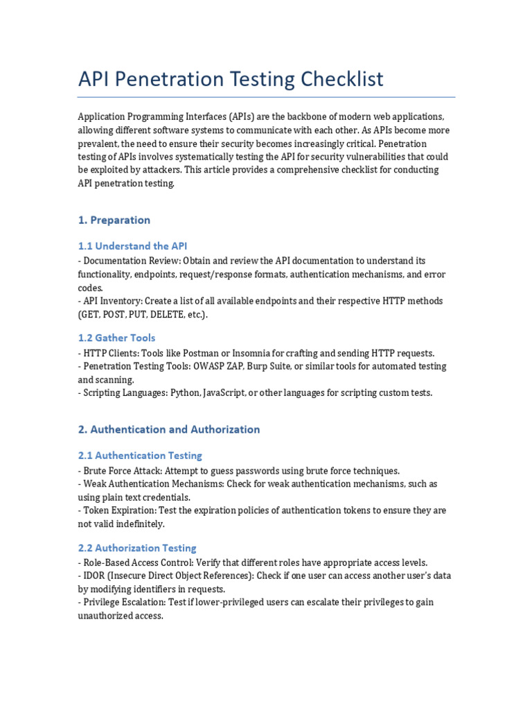 API Security Testing Guide | PDF | Penetration Test | Security